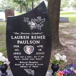 paulson-single-upright - Texas Monument Company